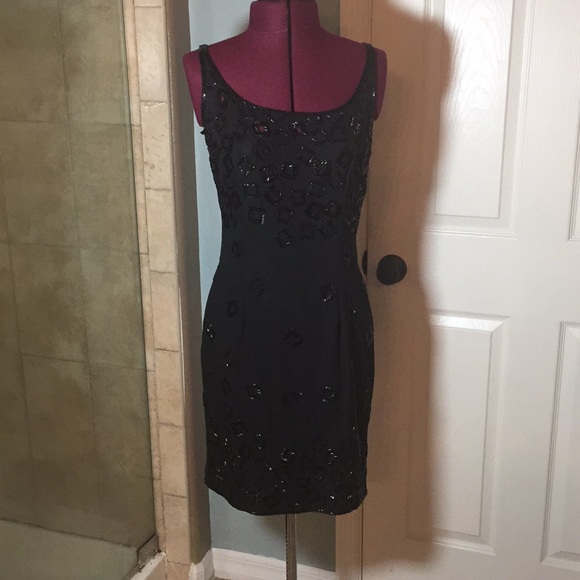 Scala | Dresses | Vintage Beaded Scala Silk Cocktail Dress | Poshmark